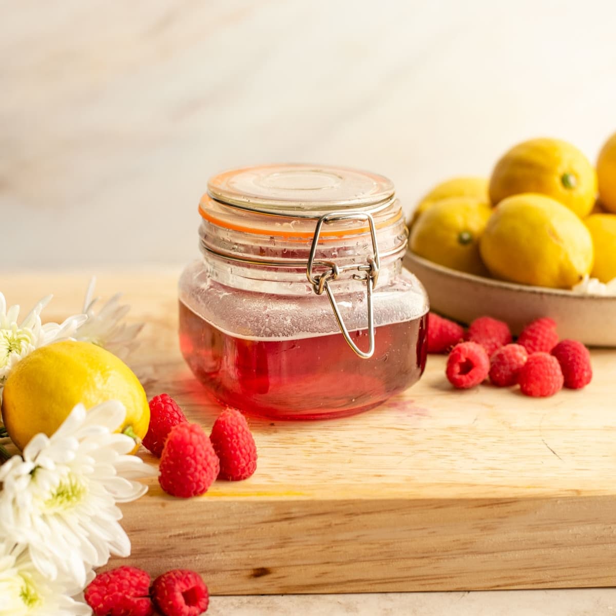 Fresh Raspberry Simple Syrup - The G & M Kitchen