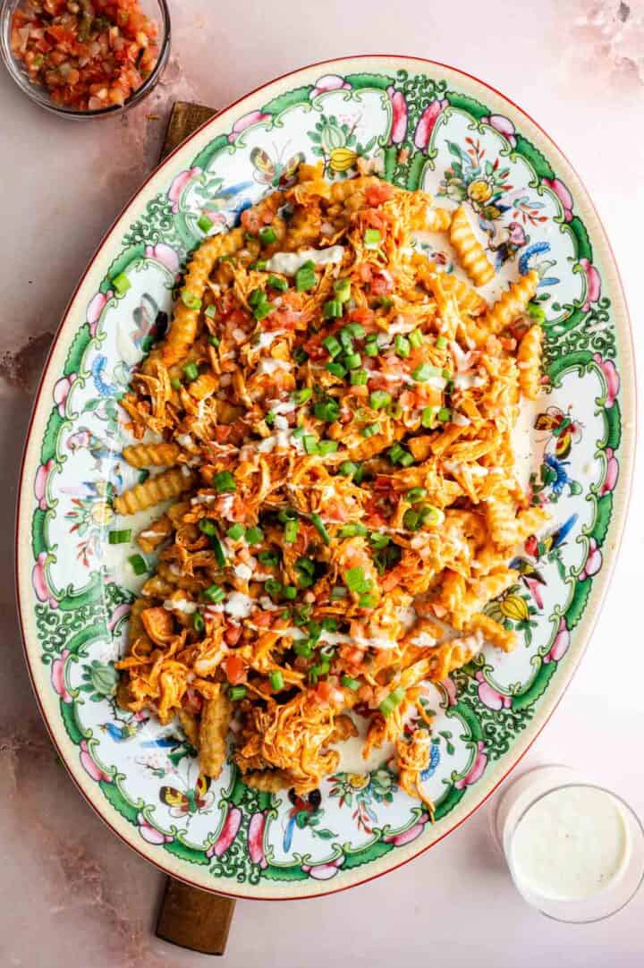 Loaded Buffalo Chicken Fries - The G & M Kitchen