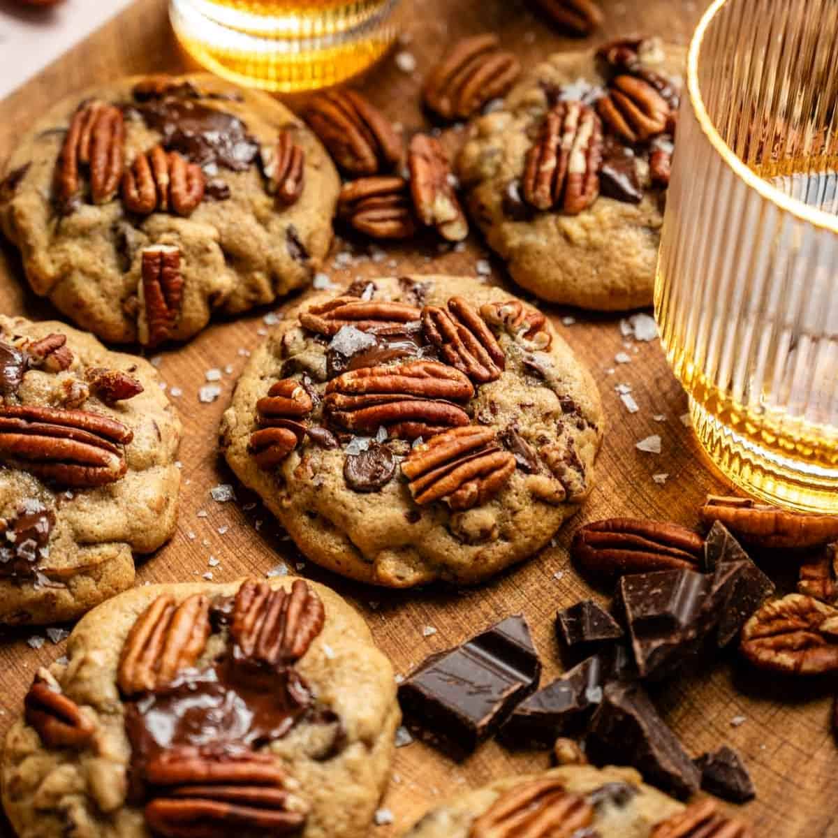 The Best Bourbon Pecan Chocolate Chip Cookies - The G & M Kitchen